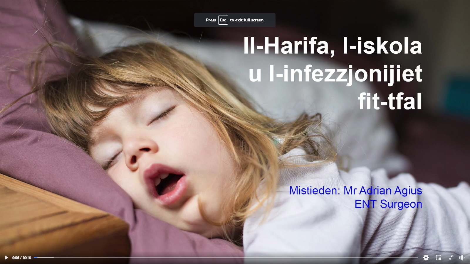 Il-Harifa, l-iskola u l-infezzjonijiet fit-tfal - Mill-Klinika